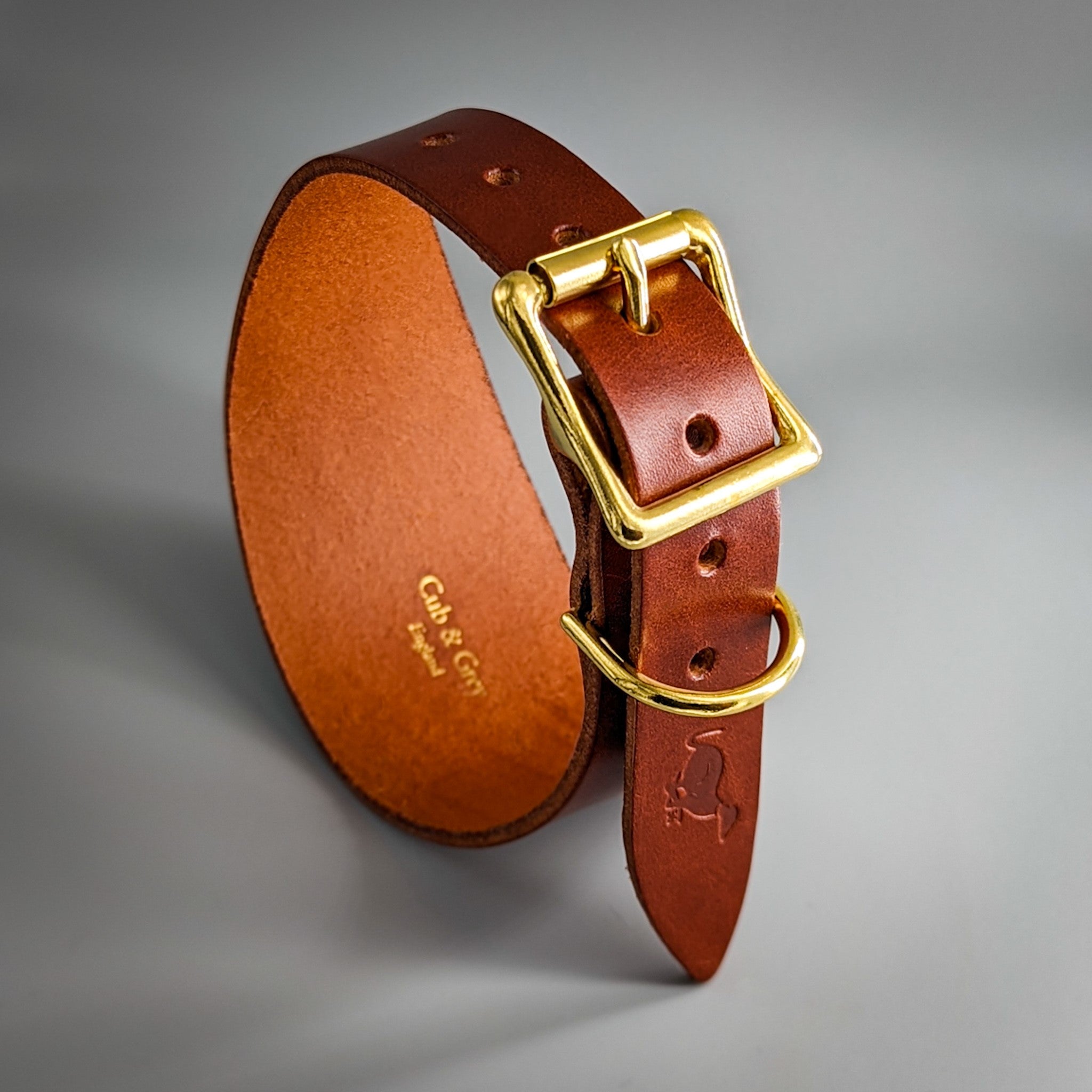 Leather Hound Collars - Whisky Tan – Cub & Grey